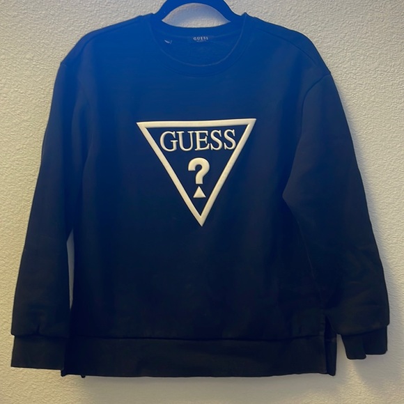 Guess | Sweaters | Guess Black Sweater With Side Slits See Photo | Poshmark